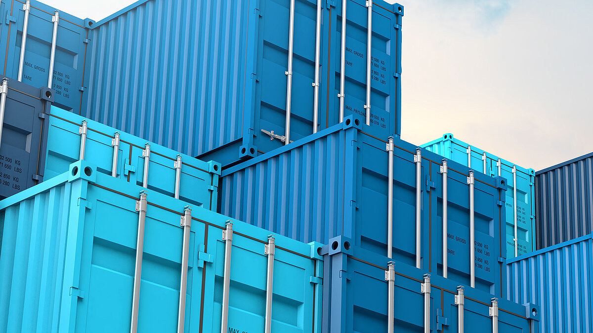 Lagerung von Containern